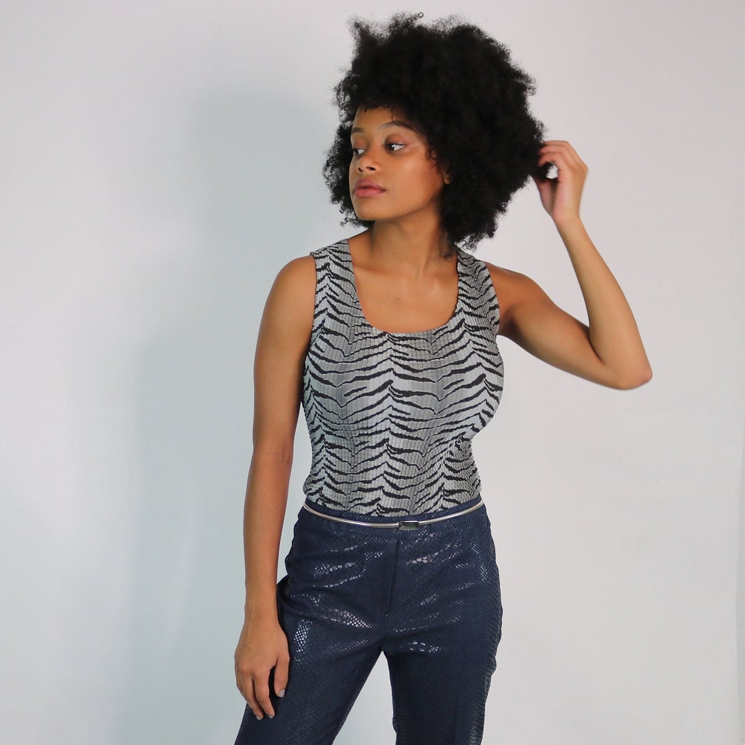 90s Stretch Tank | Tiger Print Tank | Vintage Tank Top | Minimalist ...