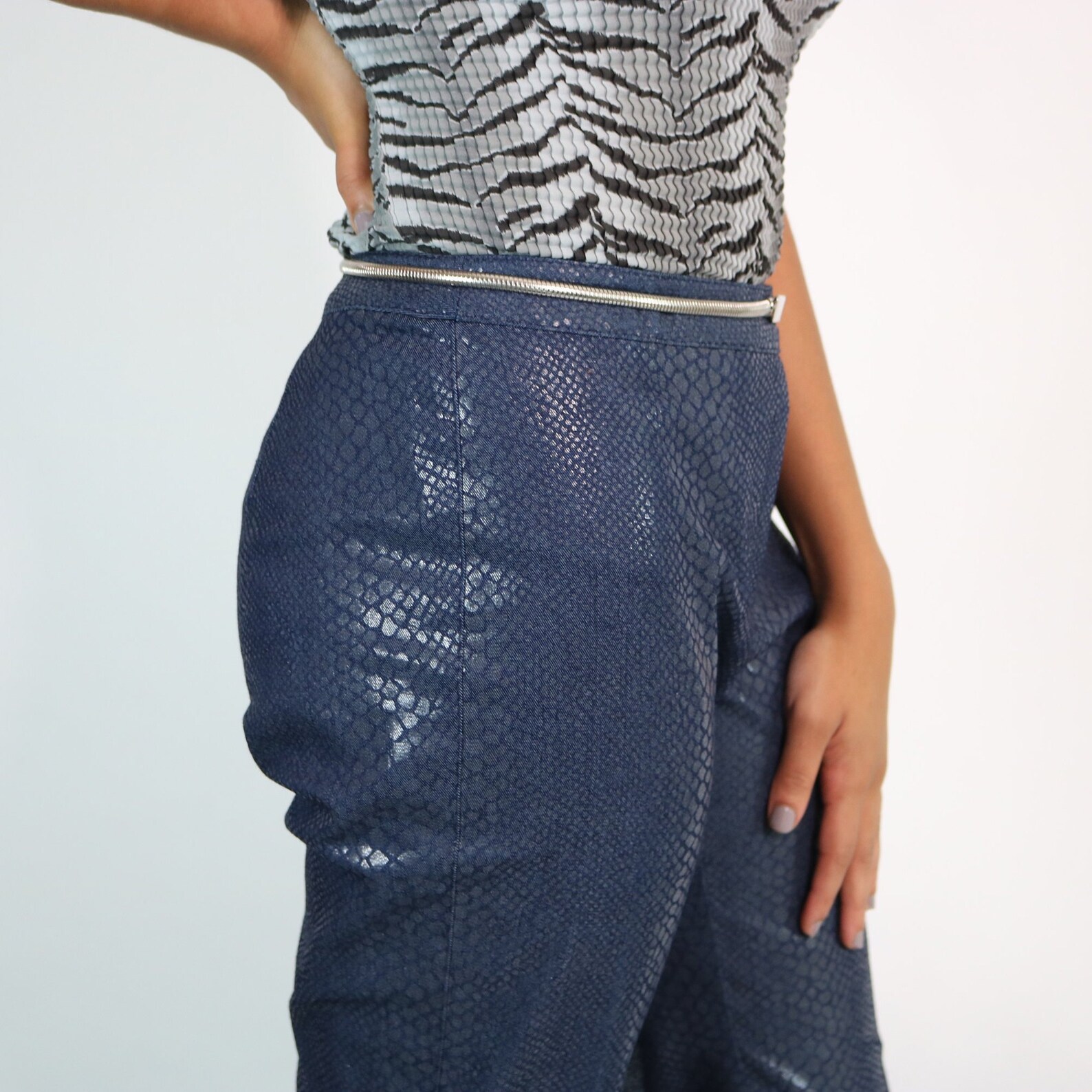 Y2K Snake Print Flares | Medium - Etsy