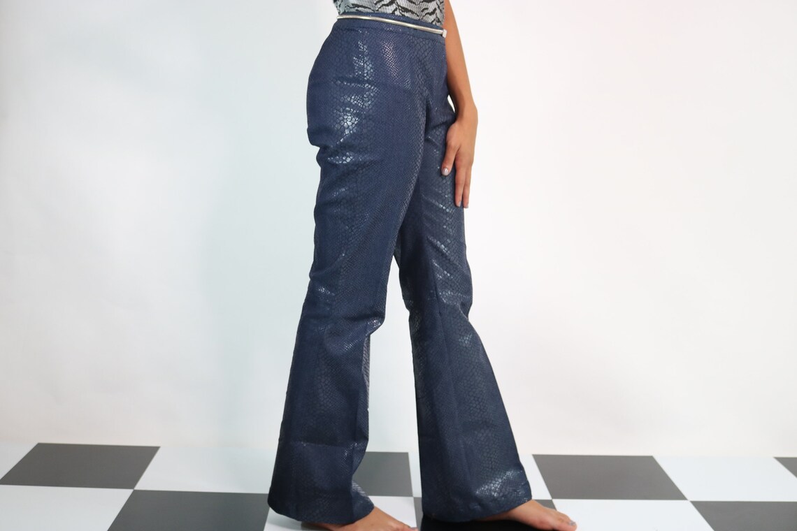 Y2K Snake Print Flares | Medium - Etsy