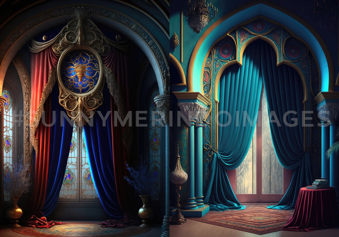 Vibrant Gothic Digital Backdrops, Maternity Backdrop Overlays, Studio ...