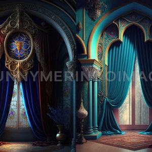 Vibrant Gothic Digital Backdrops, Maternity Backdrop Overlays, Studio ...