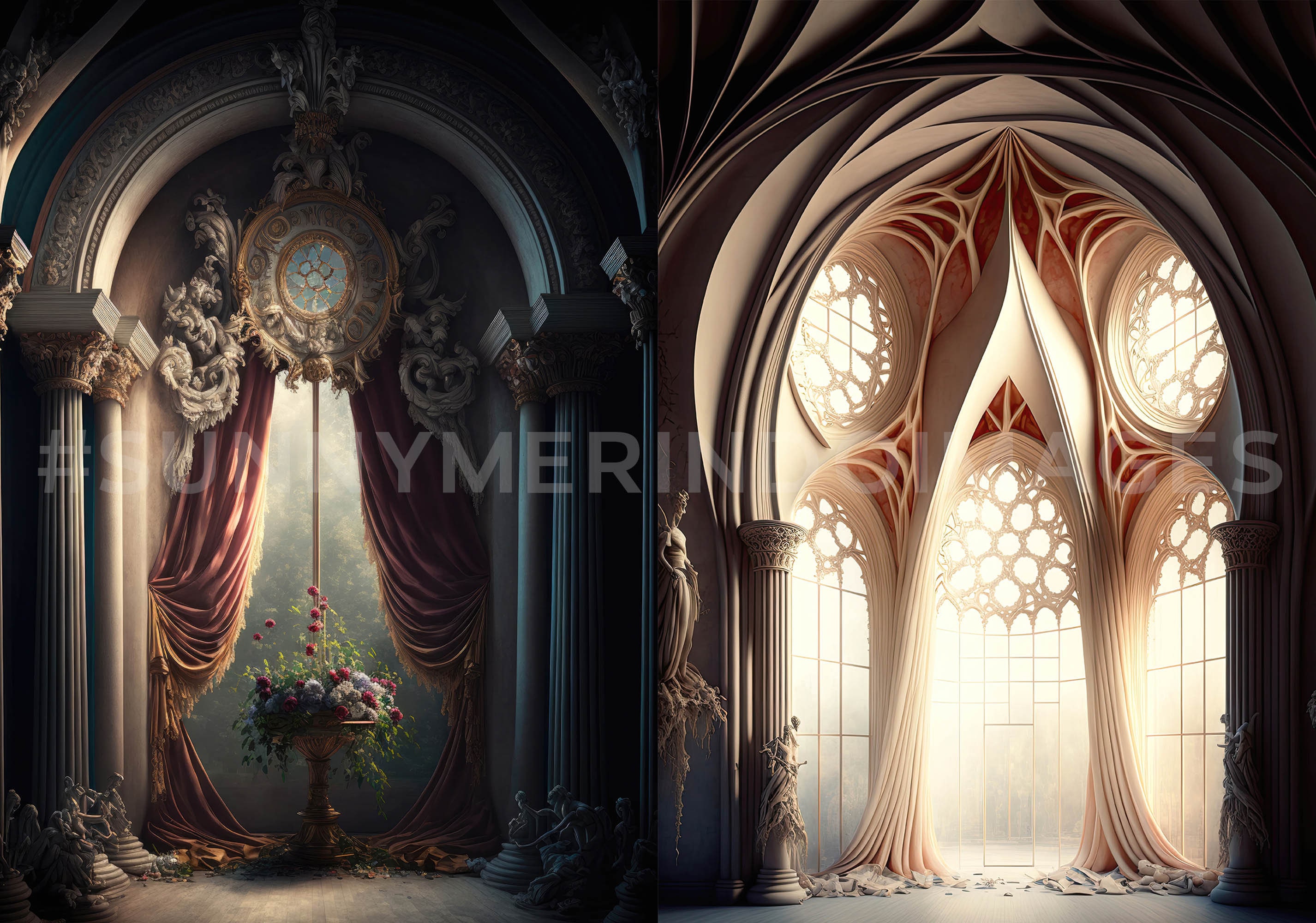 Gothic Portrait Photography Backdrops Dark Aesthetic Maternity ...