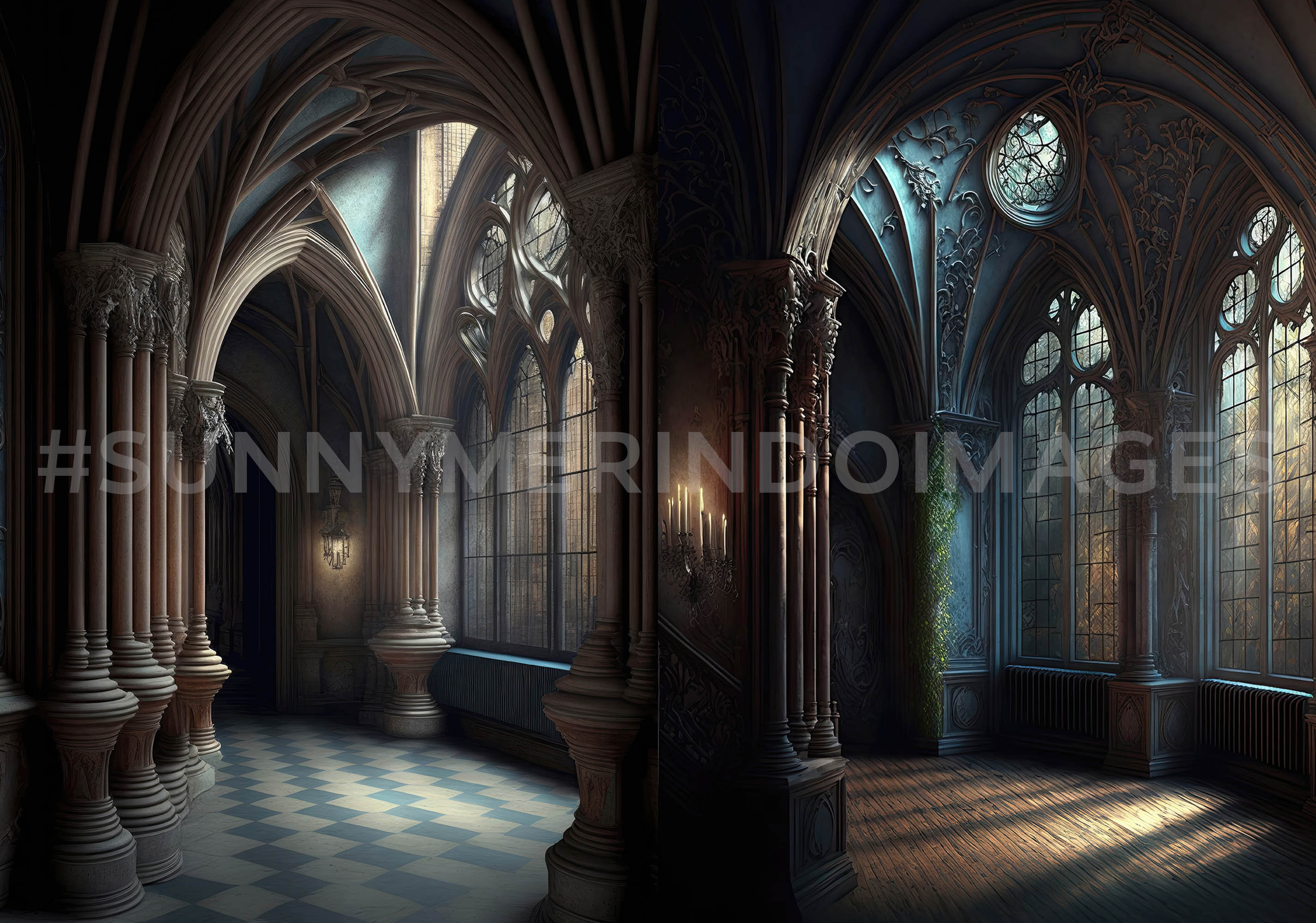 Dark Gothic Maternity Backdrops Moody Digital Backgrounds for Portrait ...