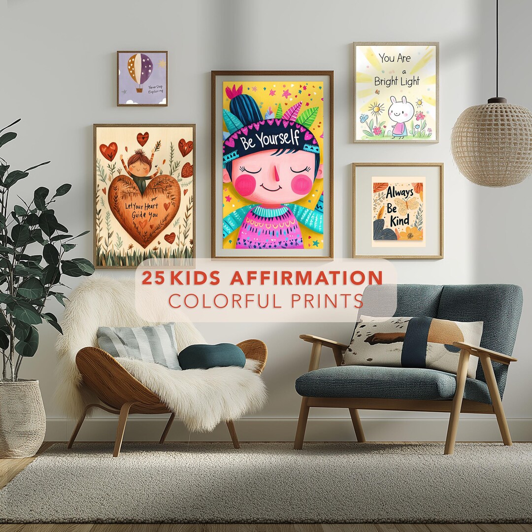 Positive Affirmation Printable Wall Art for Nursery Decor ...