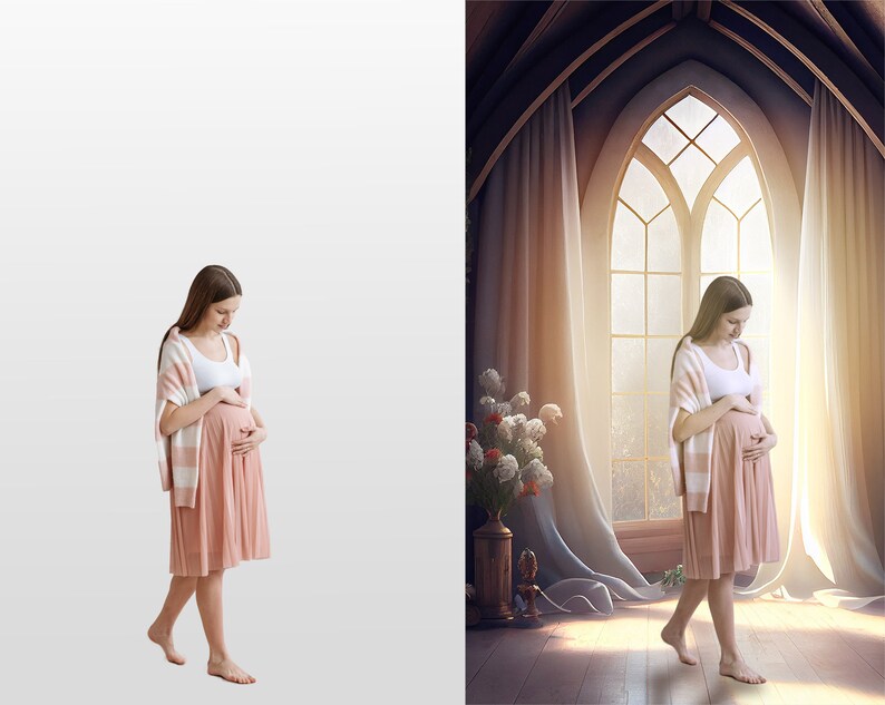 White Room Digital Backdrops Maternity Backdrop Overlays - Etsy