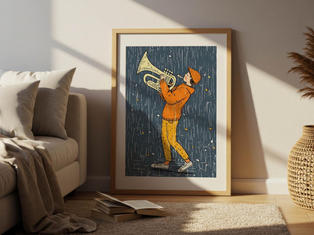 Retro Jazz Music Wall Art Printable Download – Vintage Saxophone Poster ...