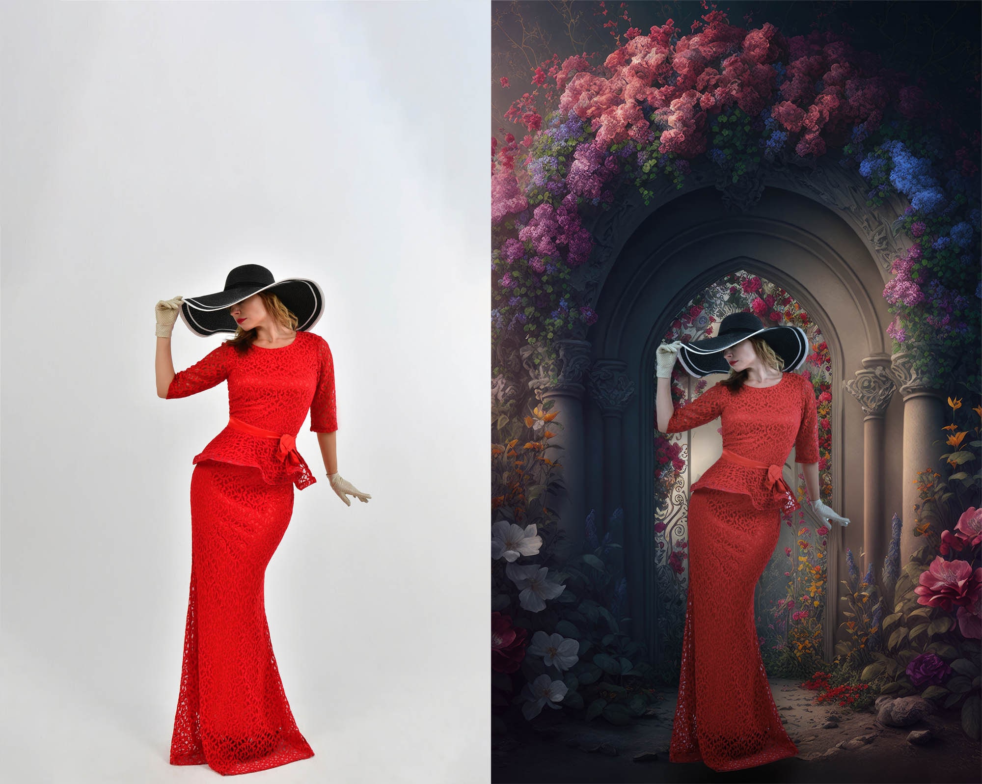 Dreamy Floral Arch Backdrops for Photoshoots Instant Digital Overlays ...