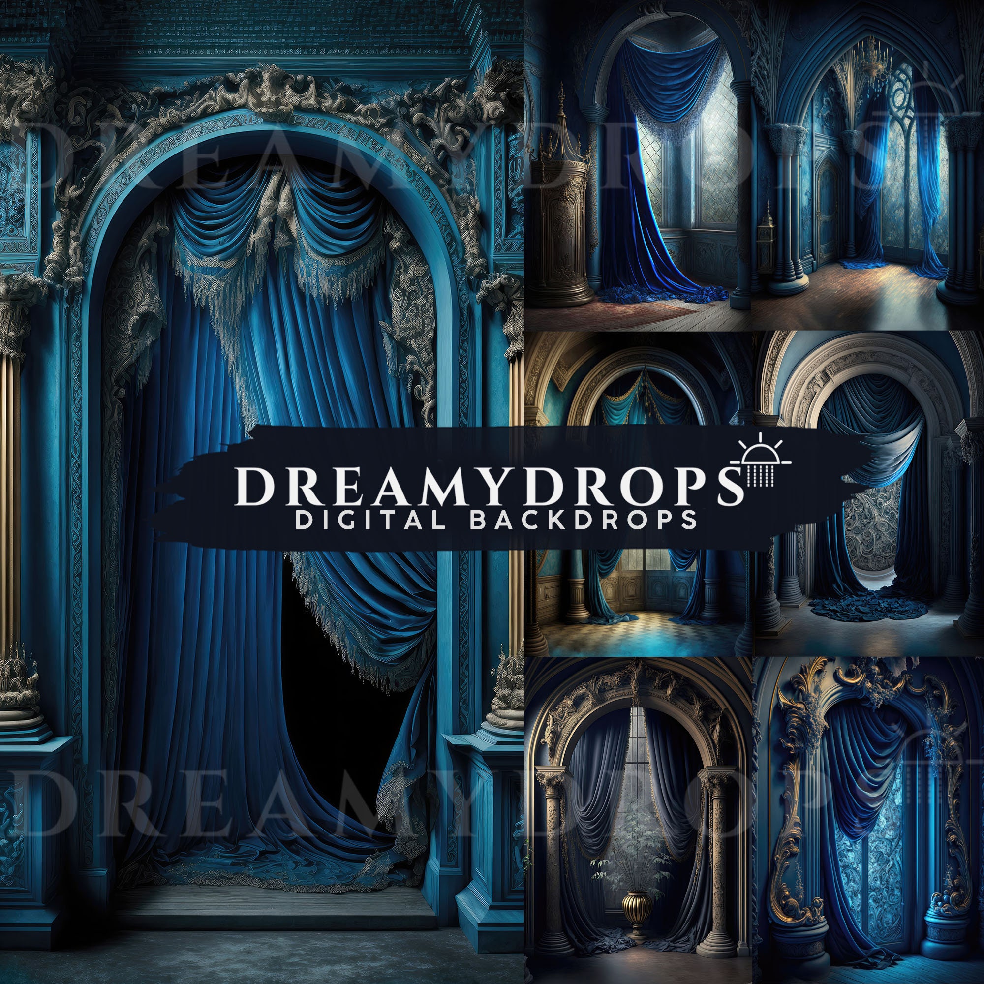 Grand Gothic Digital Backdrops, Photo Backgrounds, Maternity Backdrop ...