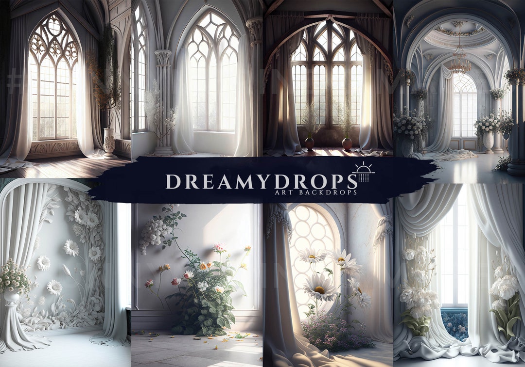 White Room Magic Digital Backdrop, Photoshop Overlays, Studio ...
