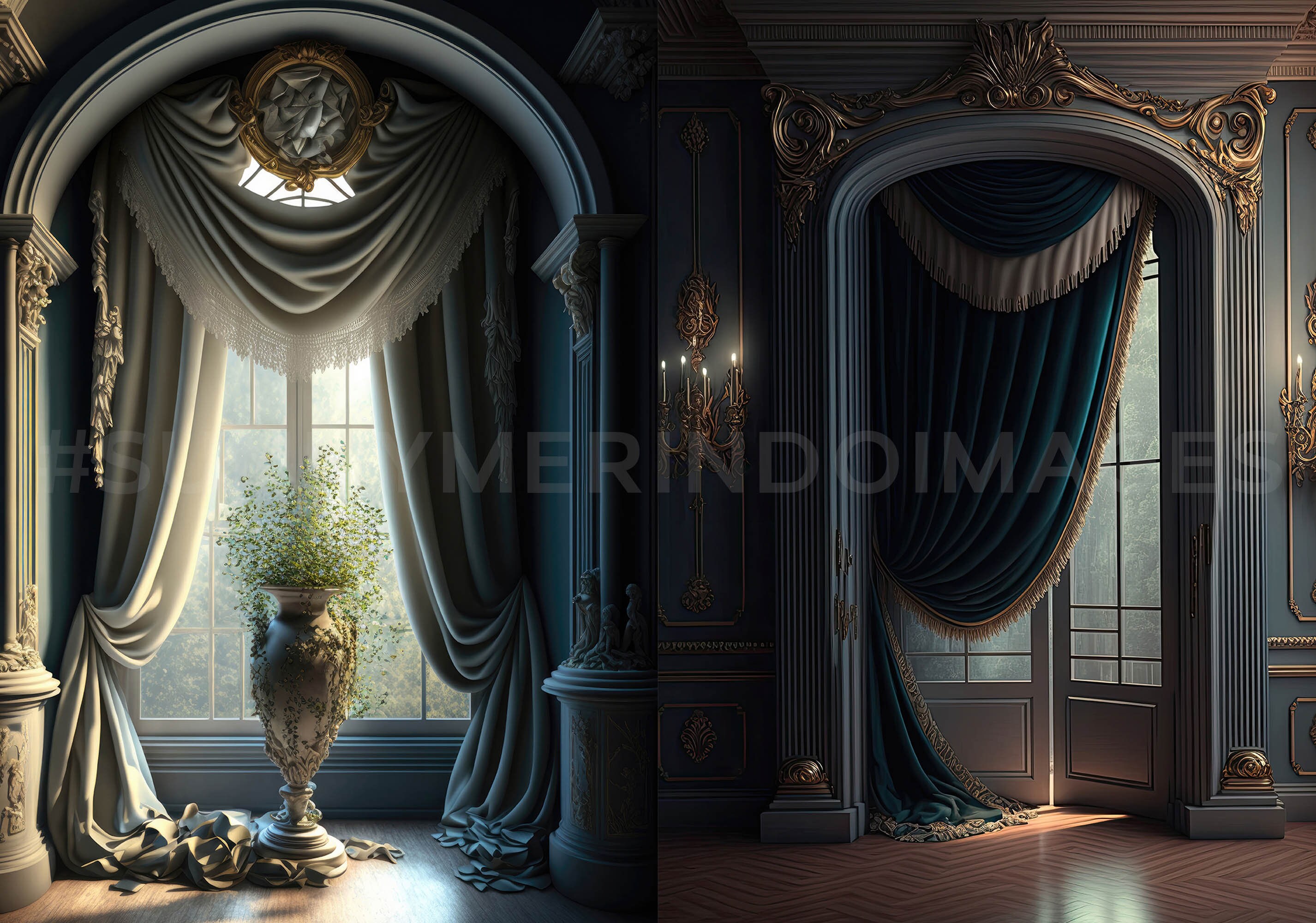 Medieval Fantasy Digital Backdrops, Maternity Backdrop Overlays, Studio ...