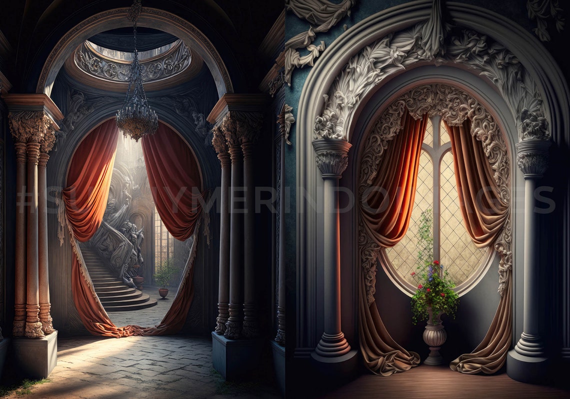 Medieval Fantasy Digital Backdrops, Maternity Backdrop Overlays, Studio ...