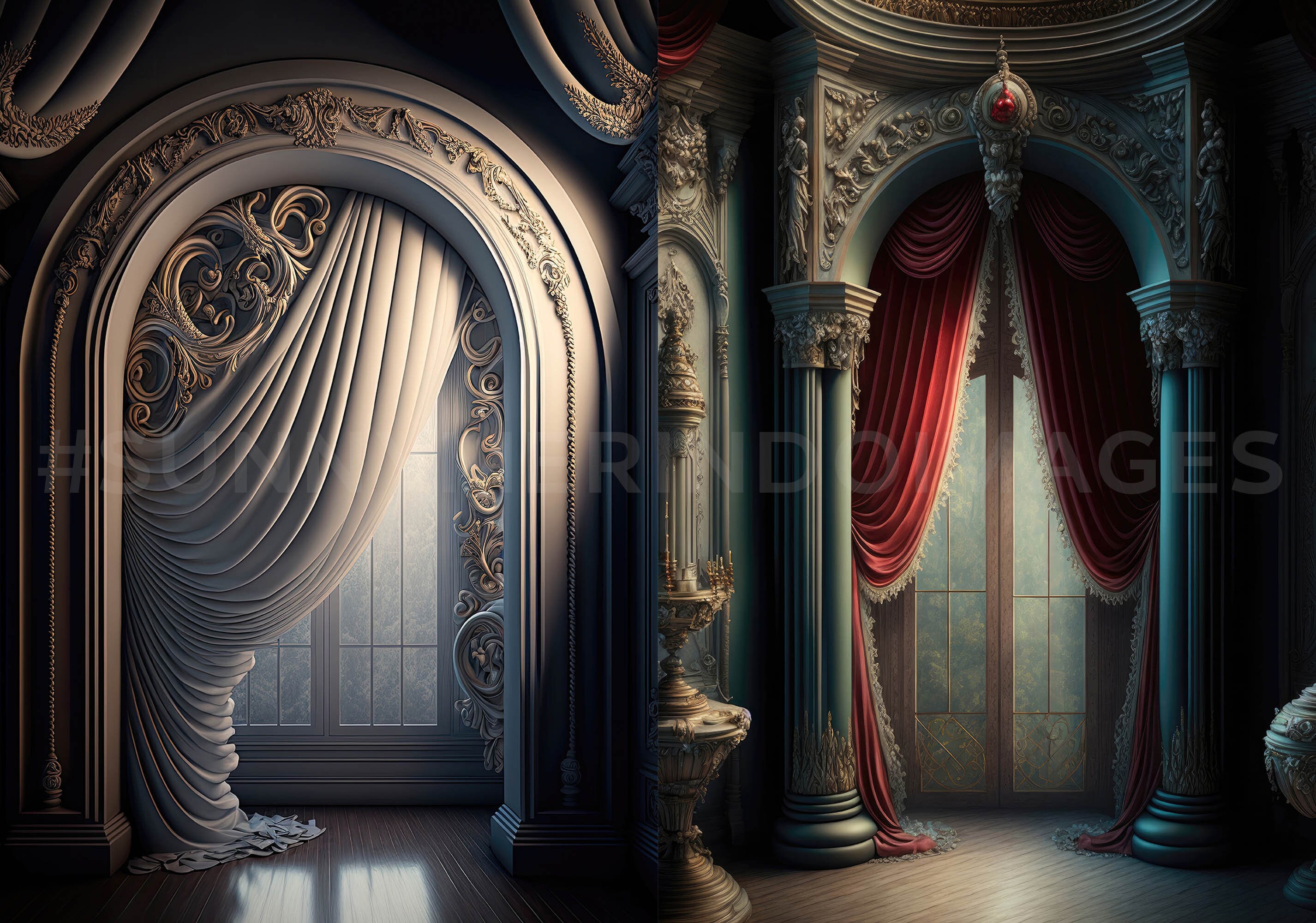 Medieval Fantasy Digital Backdrops, Maternity Backdrop Overlays, Studio ...