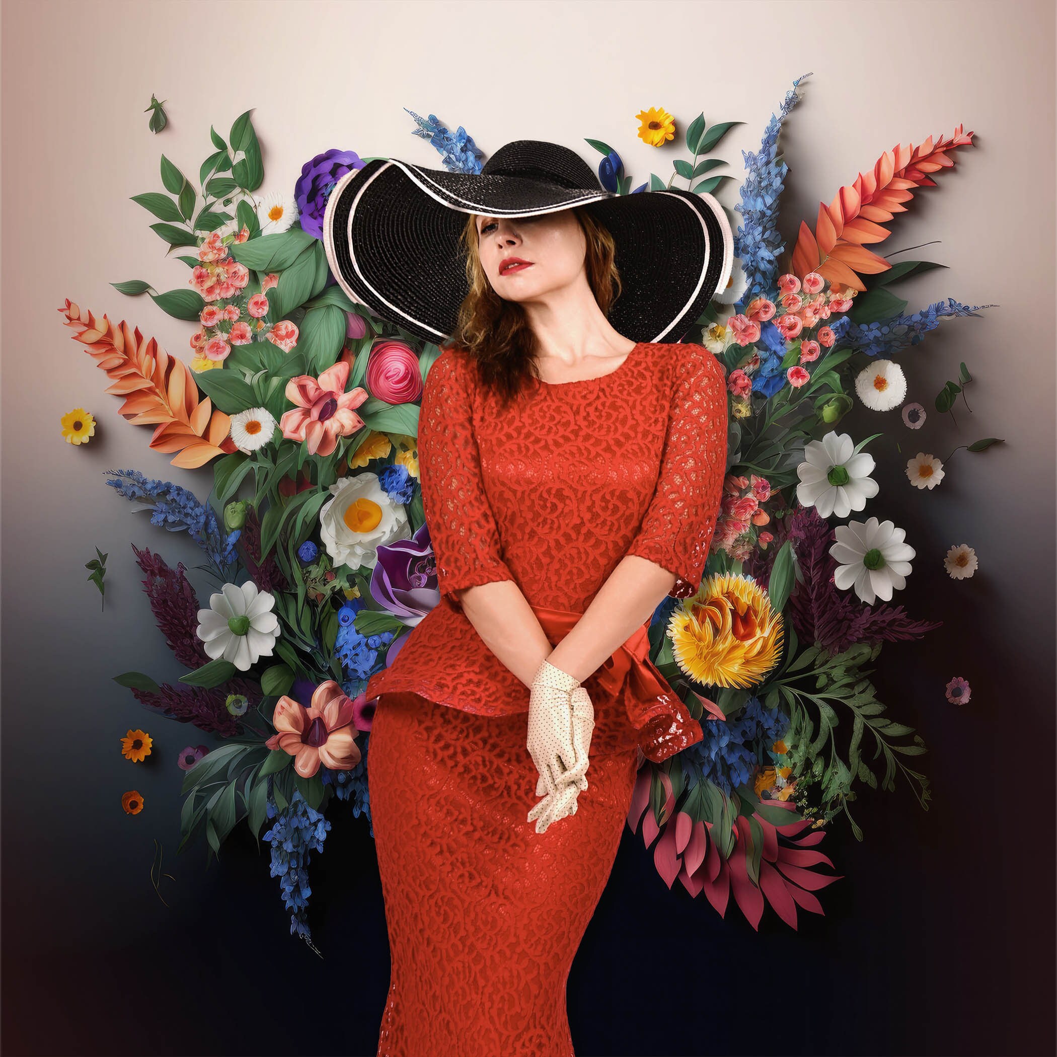 Floral Wall Digital Backdrops, Maternity Backdrop Overlays, Studio ...