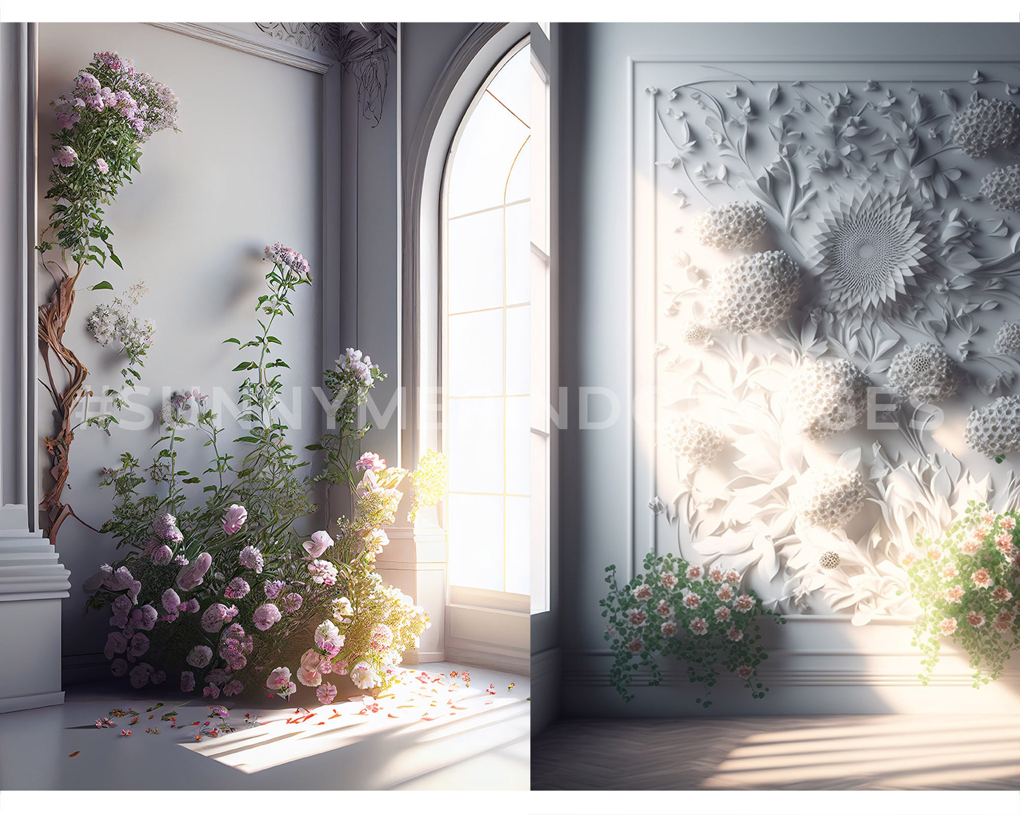 White Room Digital Backdrops, Maternity Backdrop Overlays, Studio ...