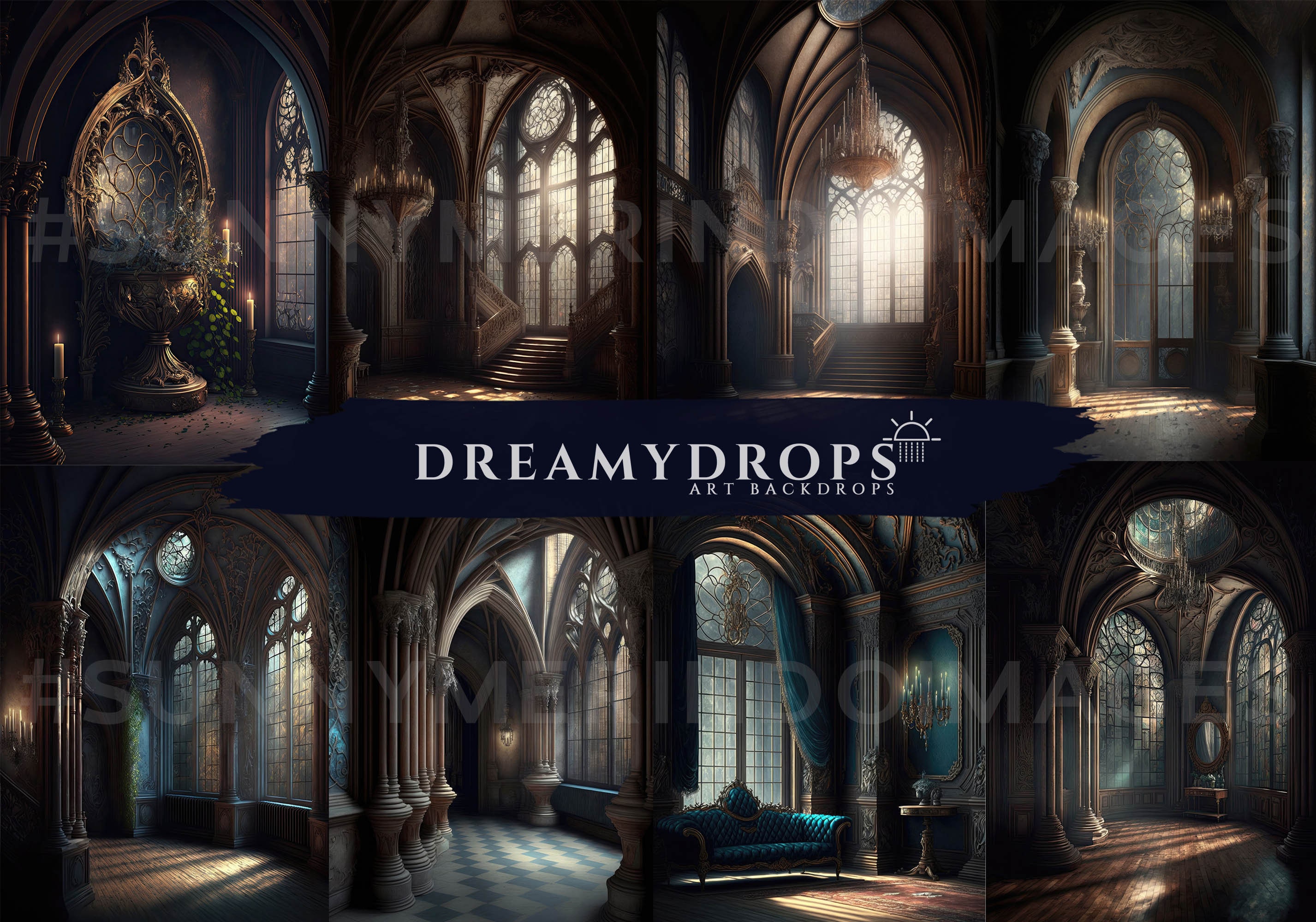 Gothic Digital Backdrops Bundle for Maternity & Studio Photography ...