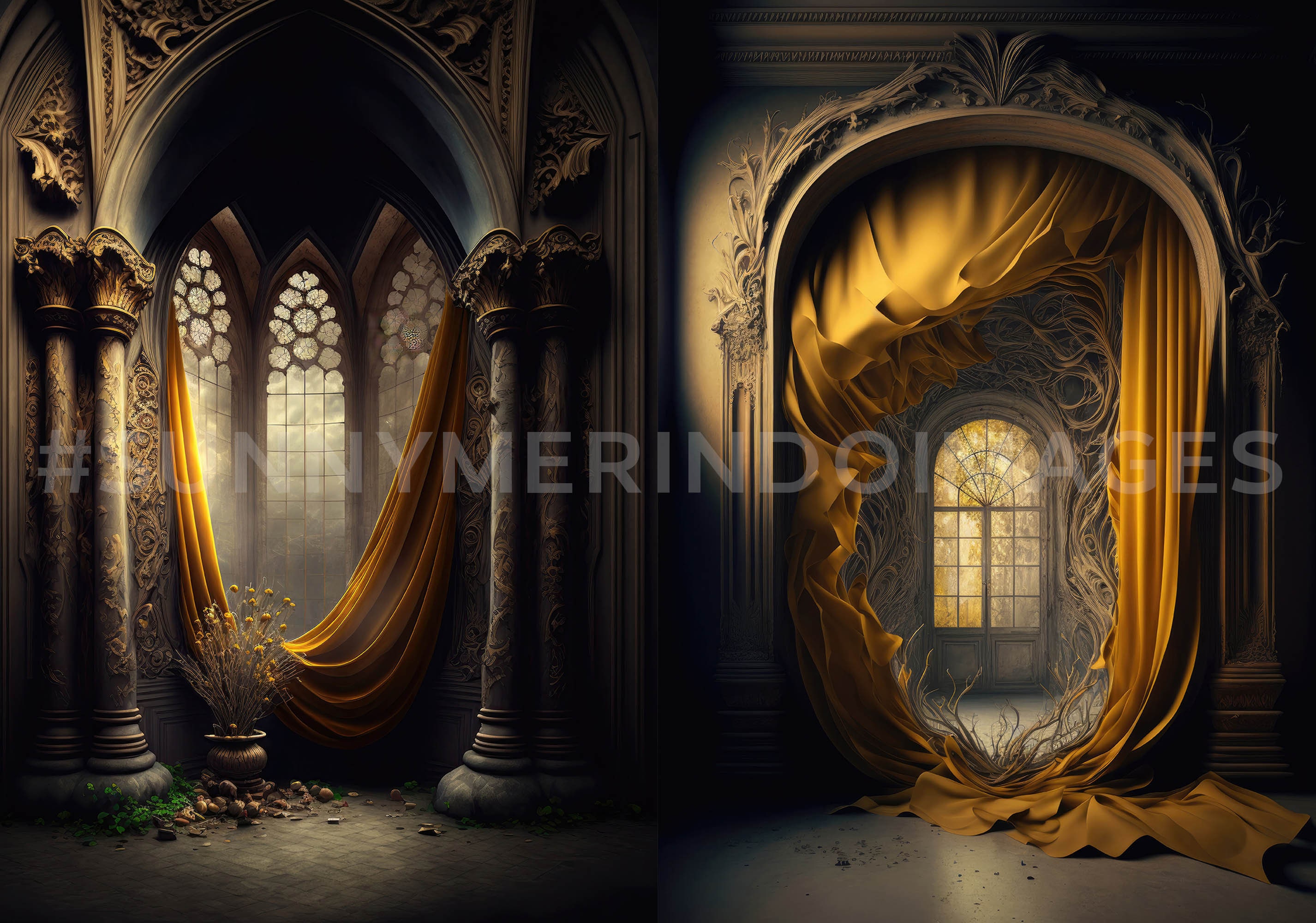 Royal Gothic Digital Backdrops, Photo Backgrounds, Maternity Backdrop ...