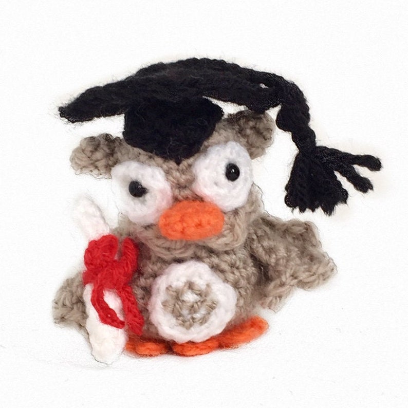 CROCHET PATTERN Bookmark - Decoration - Owl - Diploma - Graduation - Etsy