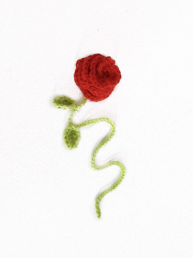 CROCHET PATTERN Bookmark Decoration Rose - Etsy