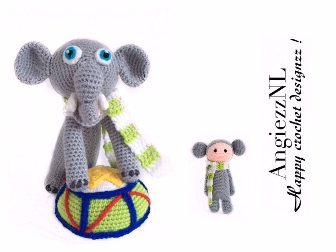 CROCHET PATTERN Doll Toy Elephant Trapezium Circus - Etsy