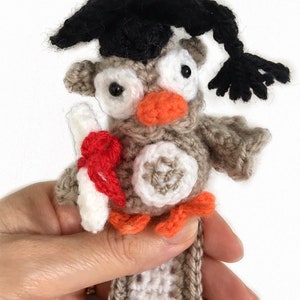 CROCHET PATTERN Bookmark - Decoration - Owl - Diploma - Graduation - Etsy