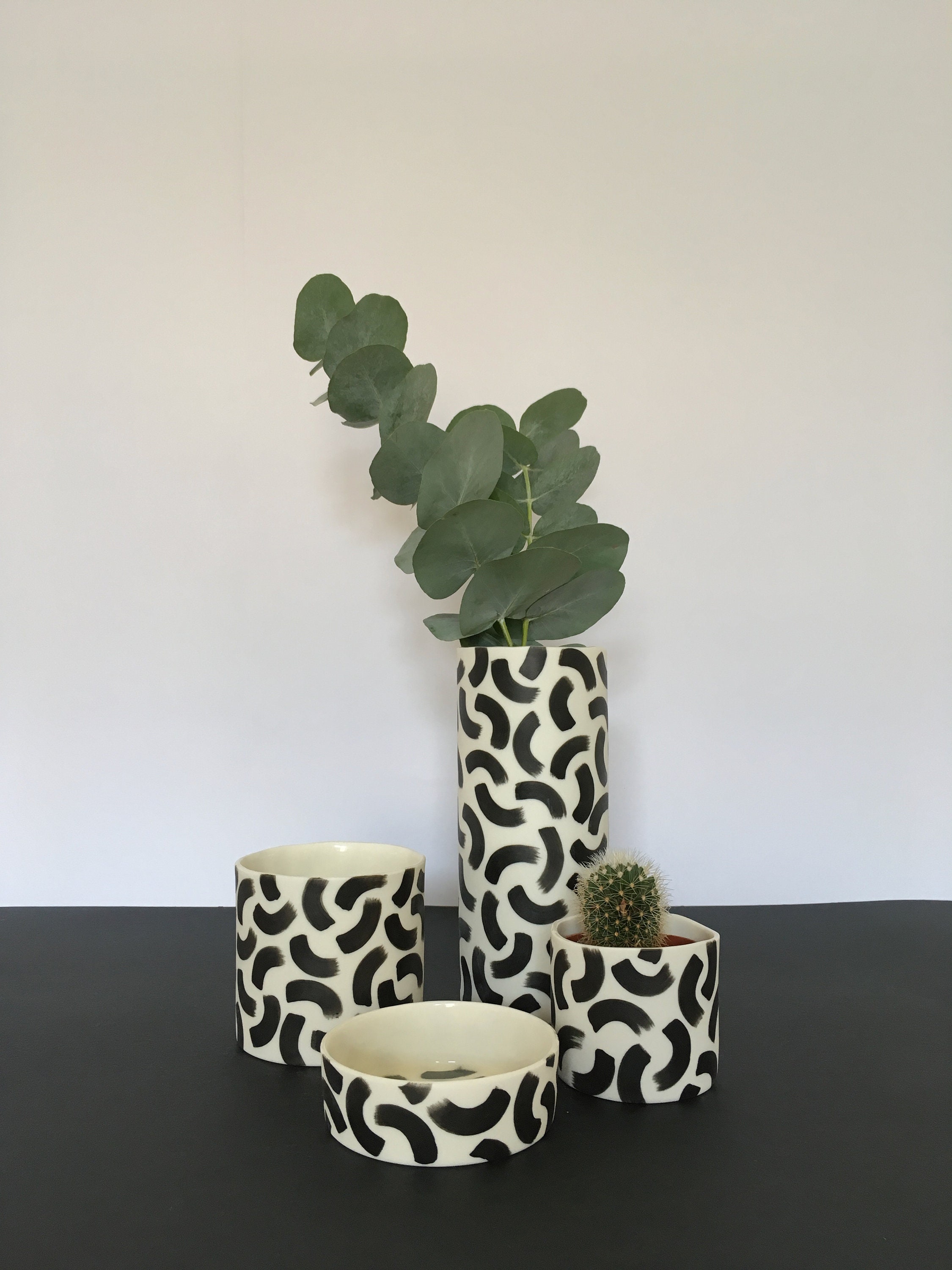 Illustrated Parian Porcelain Pot Mid Stroke / Brushstroke - Etsy