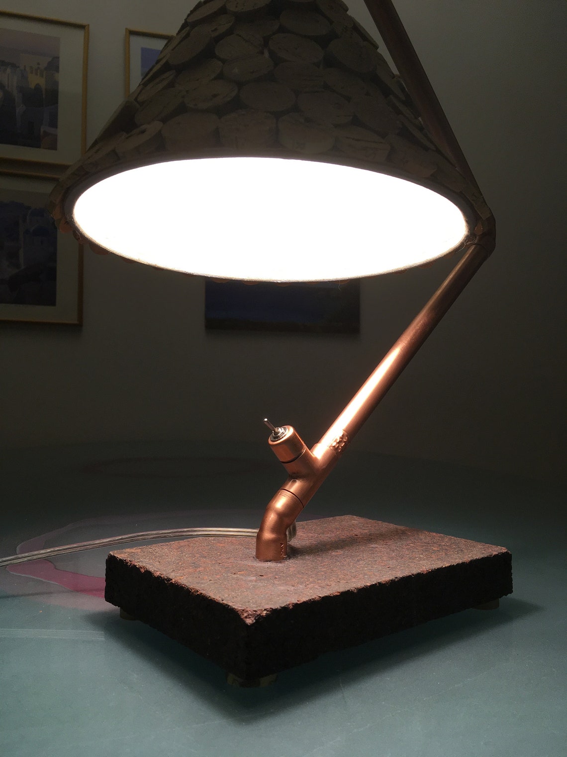 Table Lamp Desk Lamp Bedside Lamp Copper Lamp Concrete Modern Lighting ...