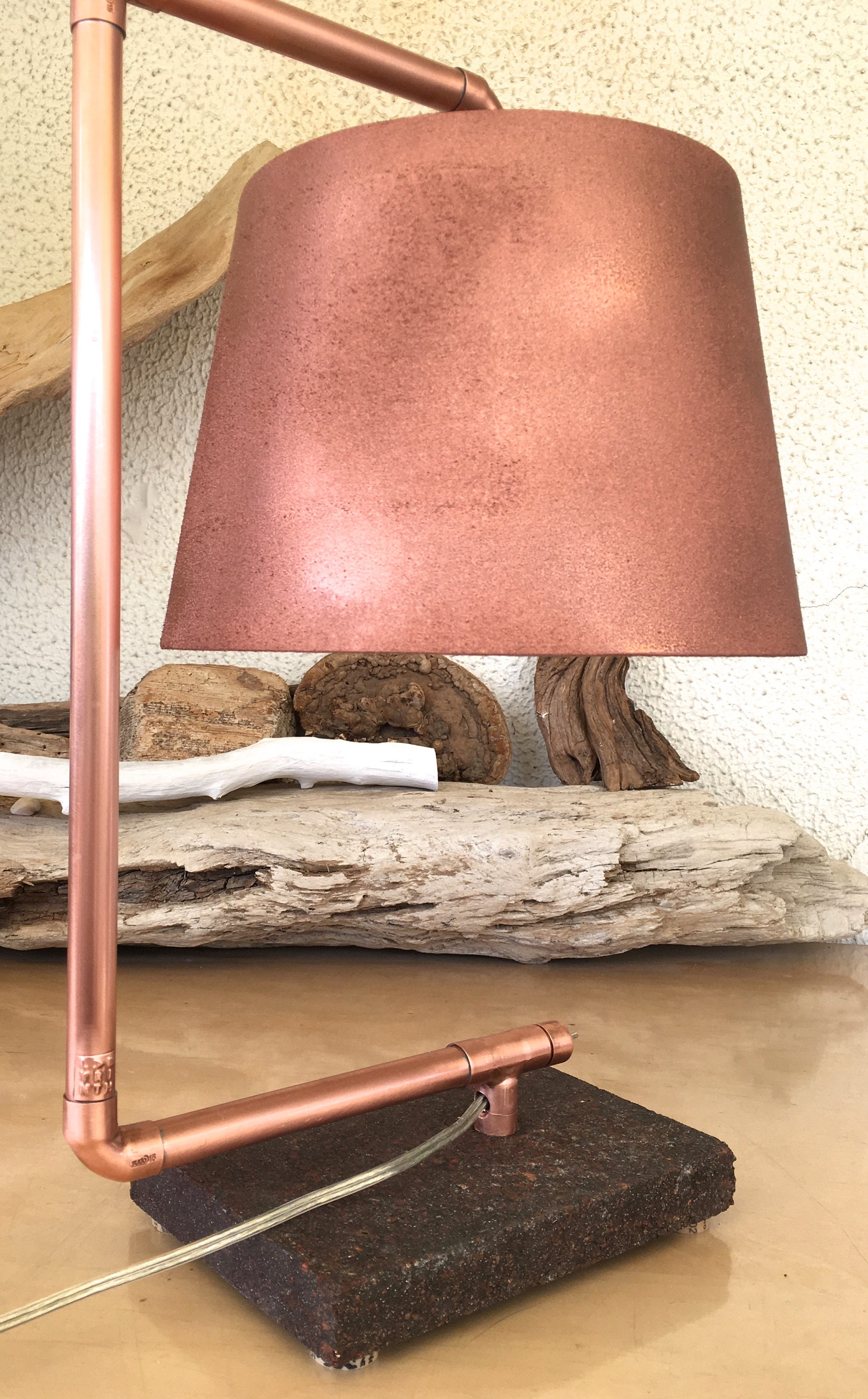 Table Lamp Copper Lamp Desk Lamp Bedside Lamp Concrete Base Modern ...