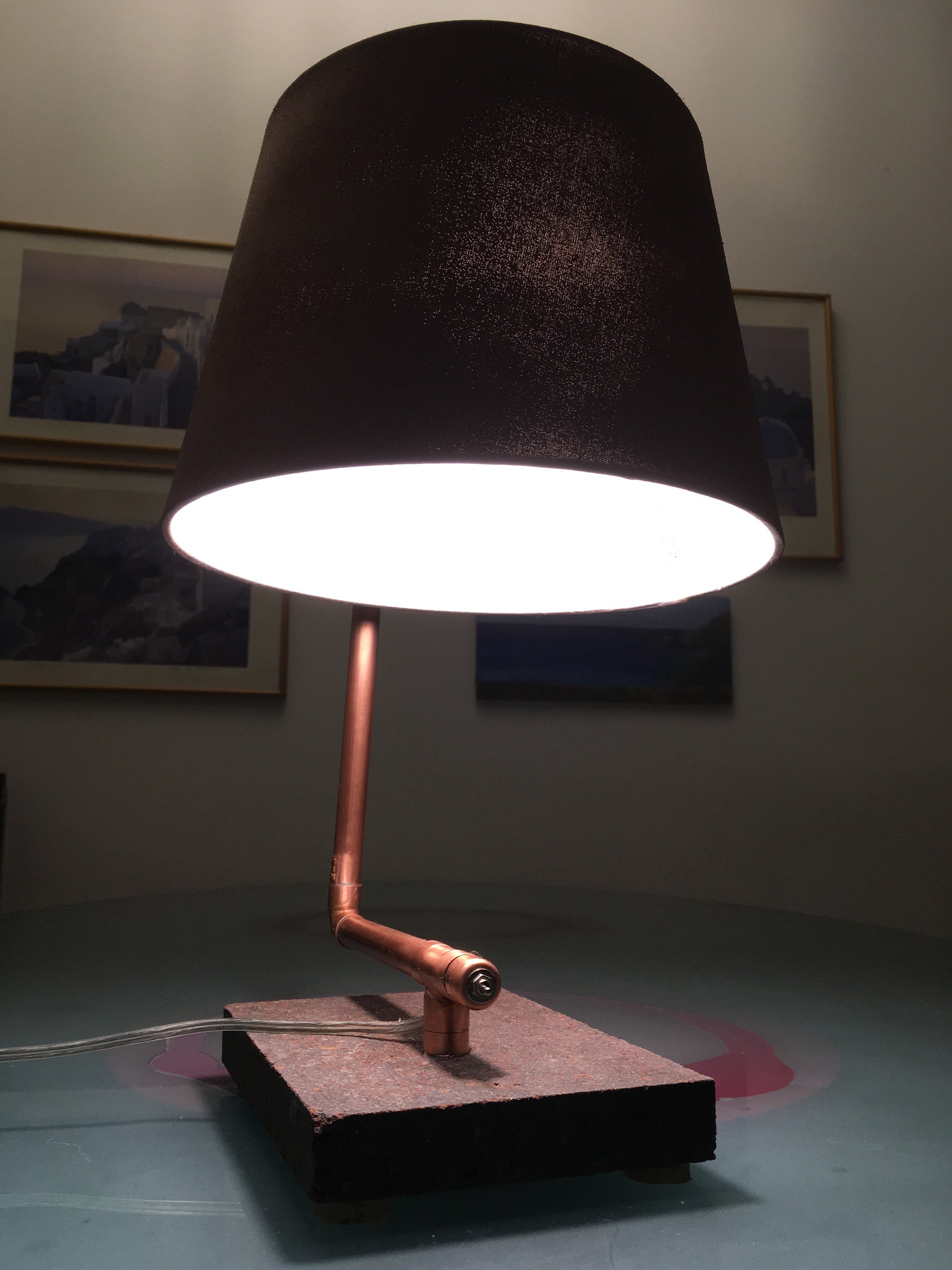 Table Lamp Copper Lamp Desk Lamp Bedside Lamp Concrete - Etsy