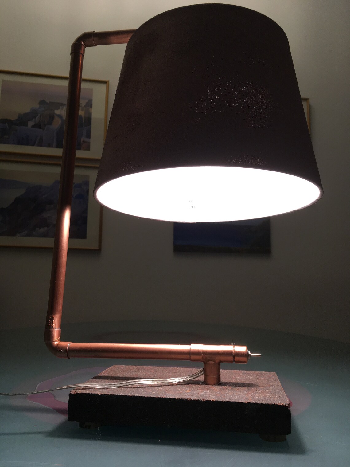 Table Lamp Copper Lamp Desk Lamp Bedside Lamp Concrete - Etsy