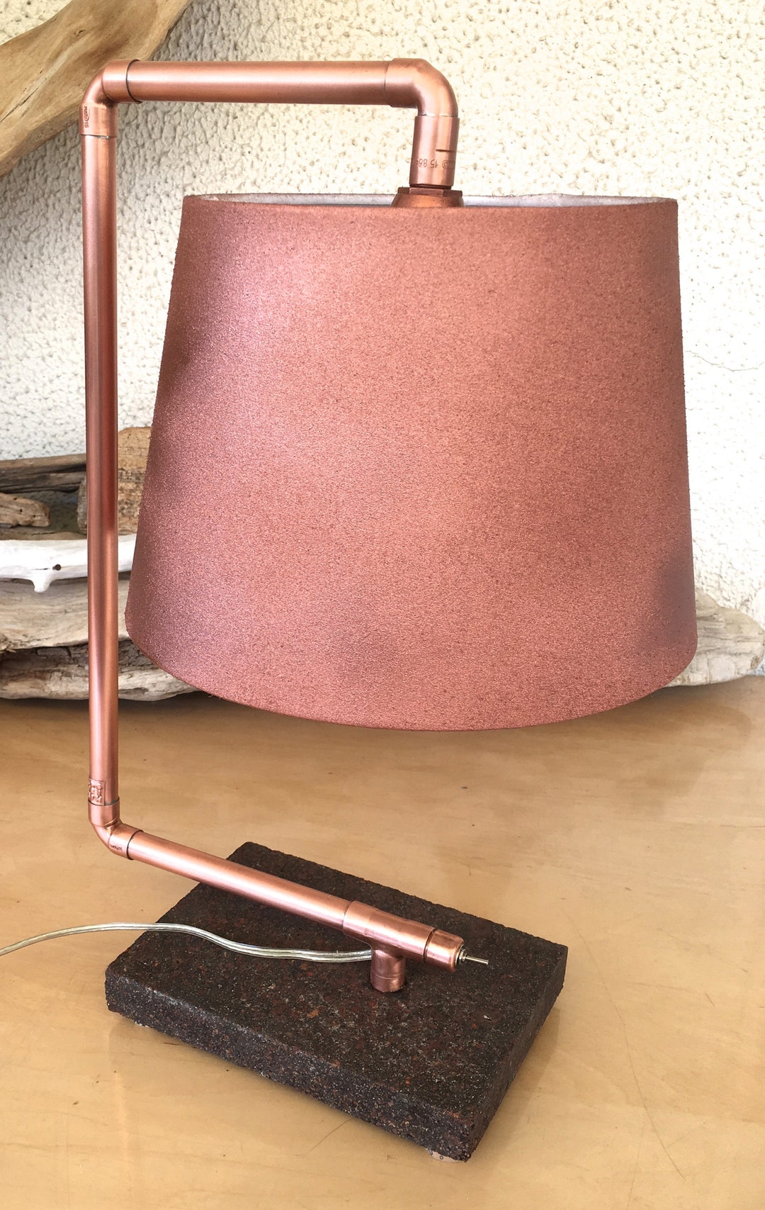 Table Lamp | Copper Lamp | Desk Lamp | Bedside Lamp | Concrete Base ...