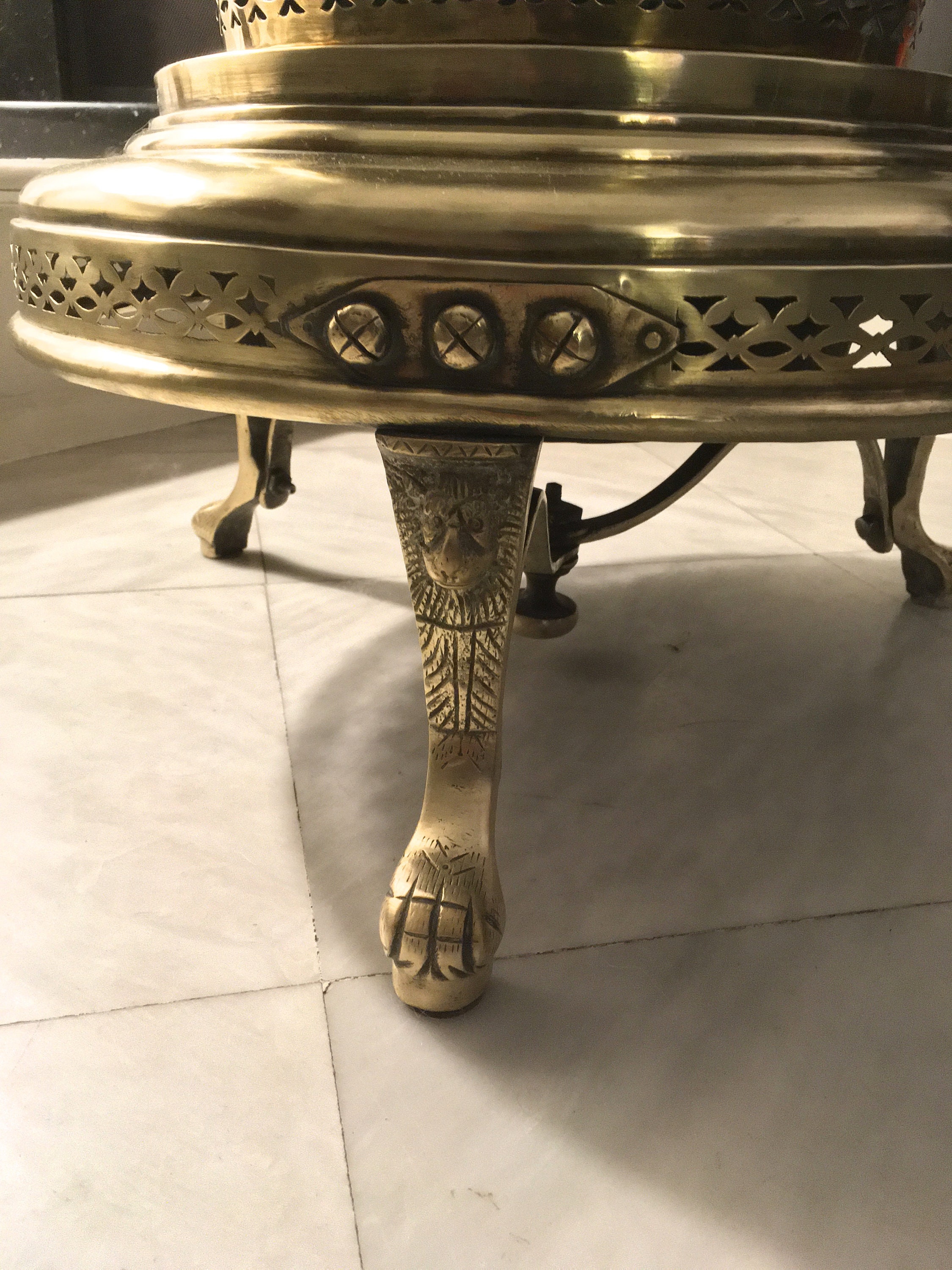 Unique Solid Brass Brazier | Antique Large Brazier | Huge Vintage ...