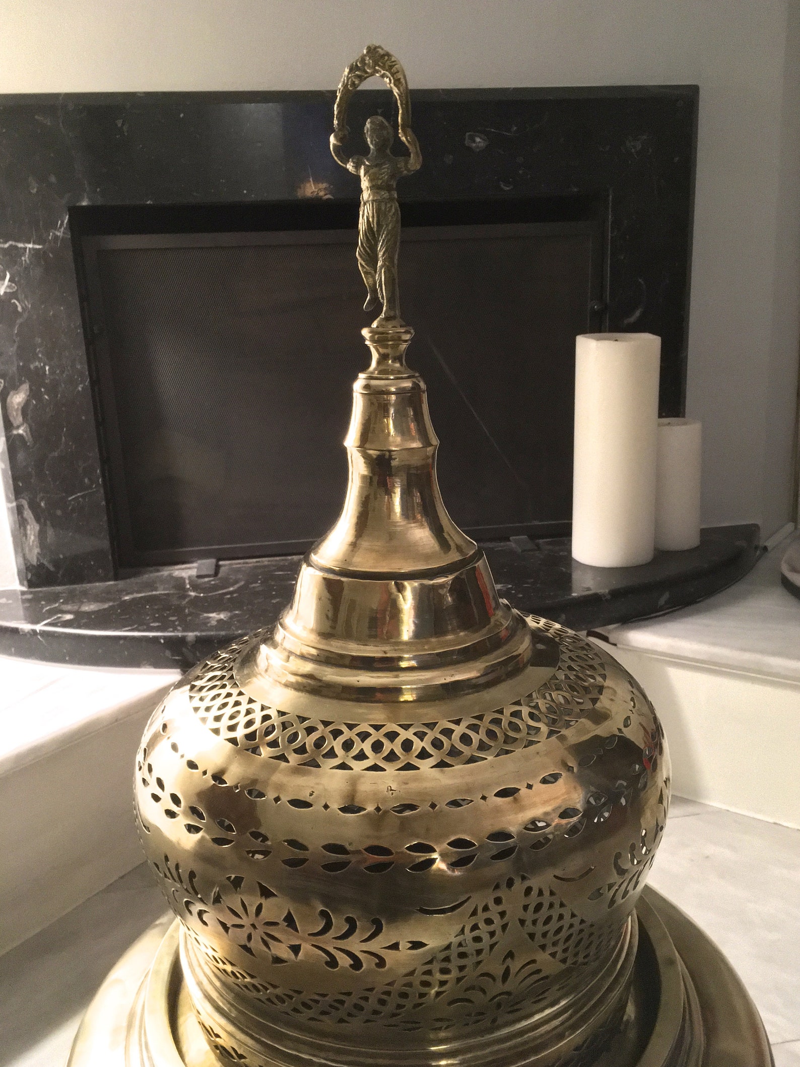 Unique Solid Brass Brazier | Antique Large Brazier | Huge Vintage ...