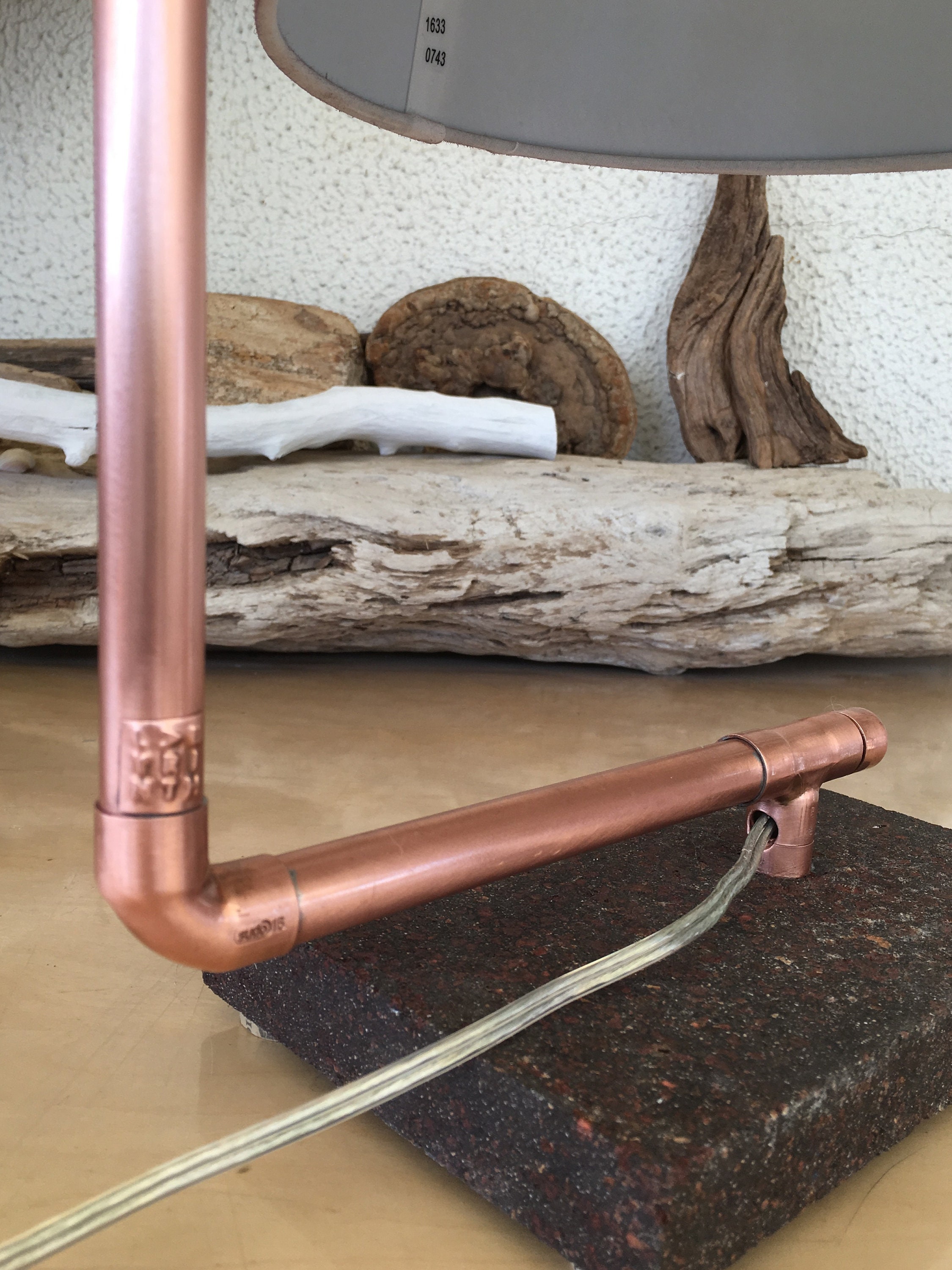 Table Lamp Copper Lamp Desk Lamp Bedside Lamp Concrete Base Modern ...