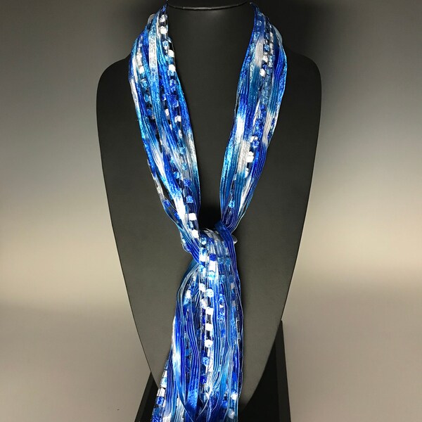 Blue Scarf - Etsy