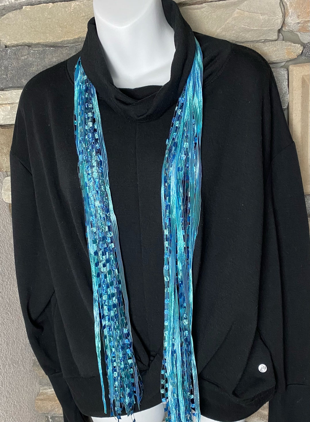 Italian Ladder Ribbon Scarf, Beautiful Rich Teal Trellis Ribbon and ...