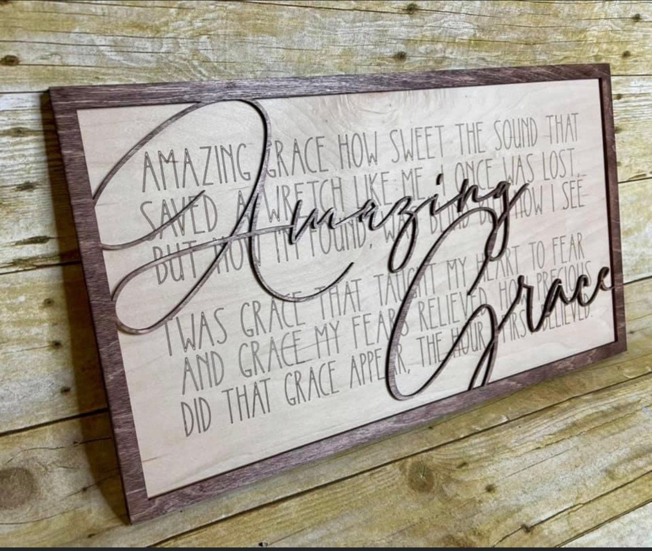 Wooden Amazing Grace Sign - Etsy
