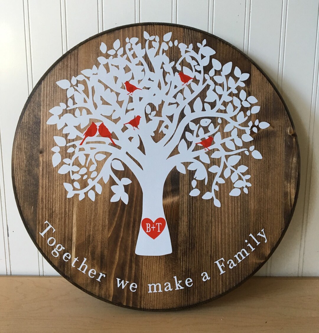 Wooden Circular Family Tree Personalized Wall Hanging - Etsy