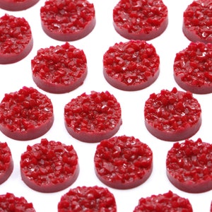 Dark Red Matte Crystal Faux Druzy 12mm Flatback Cabochons - Etsy