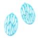Light Blue Oval Shaped Pendant Acrylic Blanks - Etsy