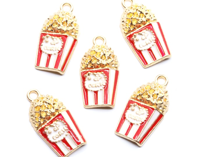 Popcorn Sparkly Stanley Cup Charm, Water Bottle, Keyring, Bag Charm ...