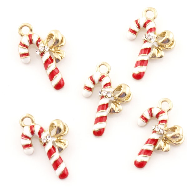 Small Candy Cane Charms - Etsy