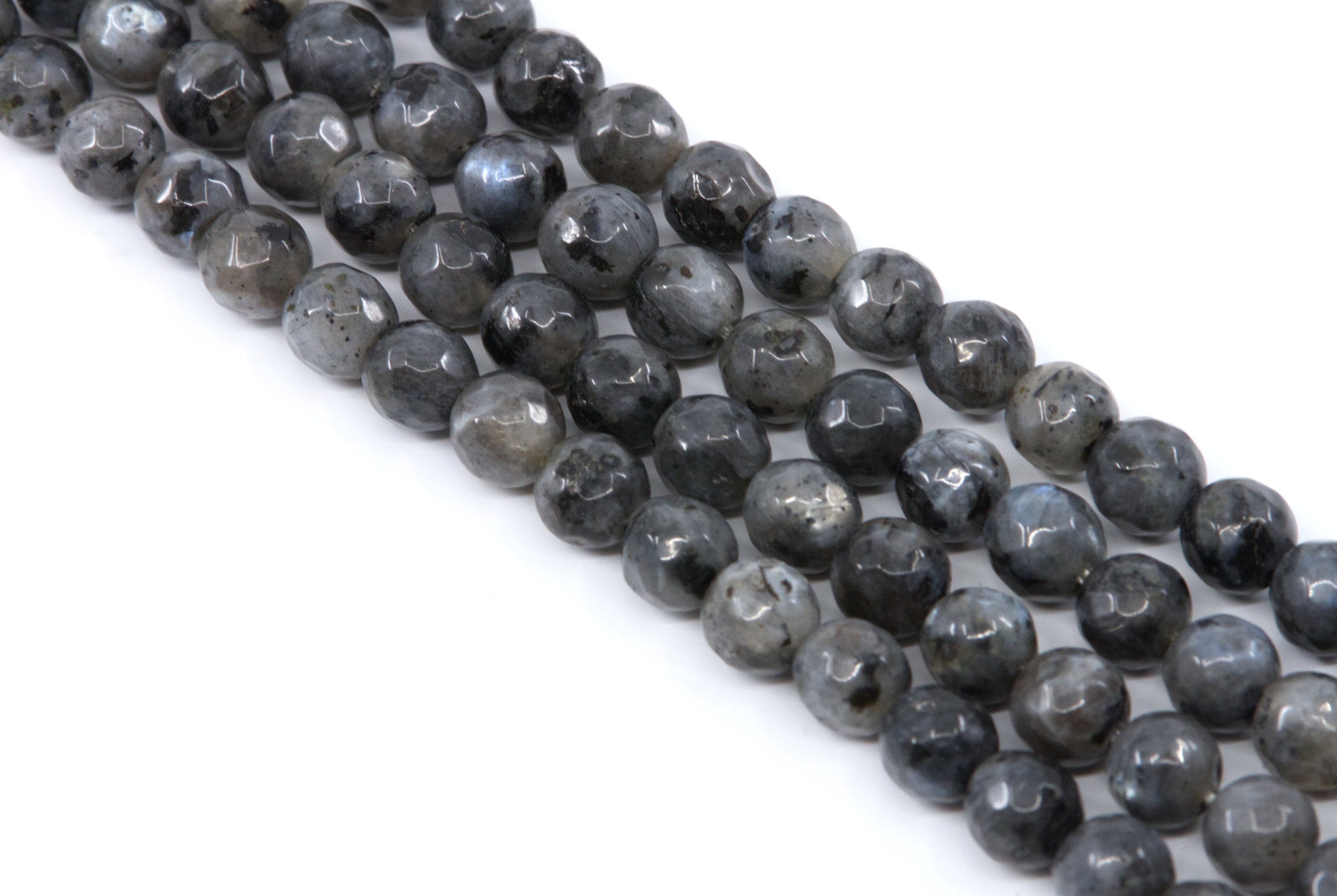 Charcoal Gray Faceted Dyed Jade Beads Size 6mm...full - Etsy Sweden
