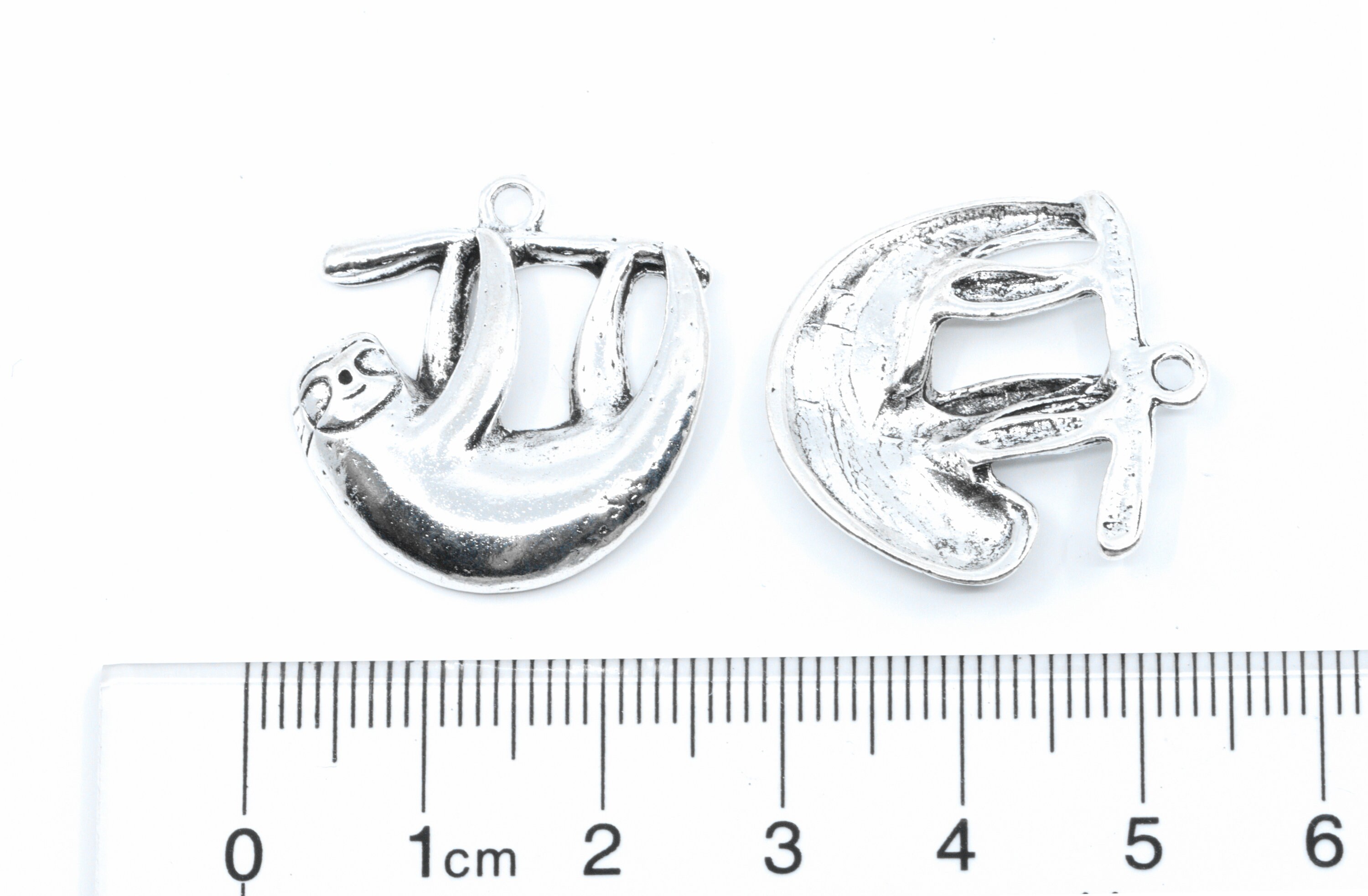 Sloth Antique Silver Tone Charms...lot of Five...animal - Etsy