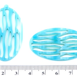 Light Blue Oval Shaped Pendant Acrylic Blanks - Etsy