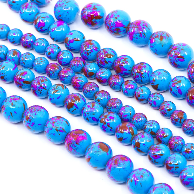 Stone Splatter Beads - Etsy