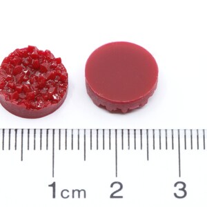 Dark Red Matte Crystal Faux Druzy 12mm Flatback Cabochons - Etsy