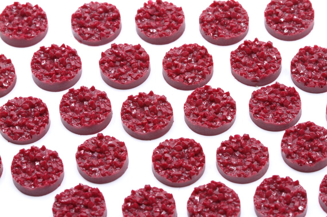 Cranberry Red Matte Crystal Faux Druzy 12mm Flatback Cabochons - Etsy