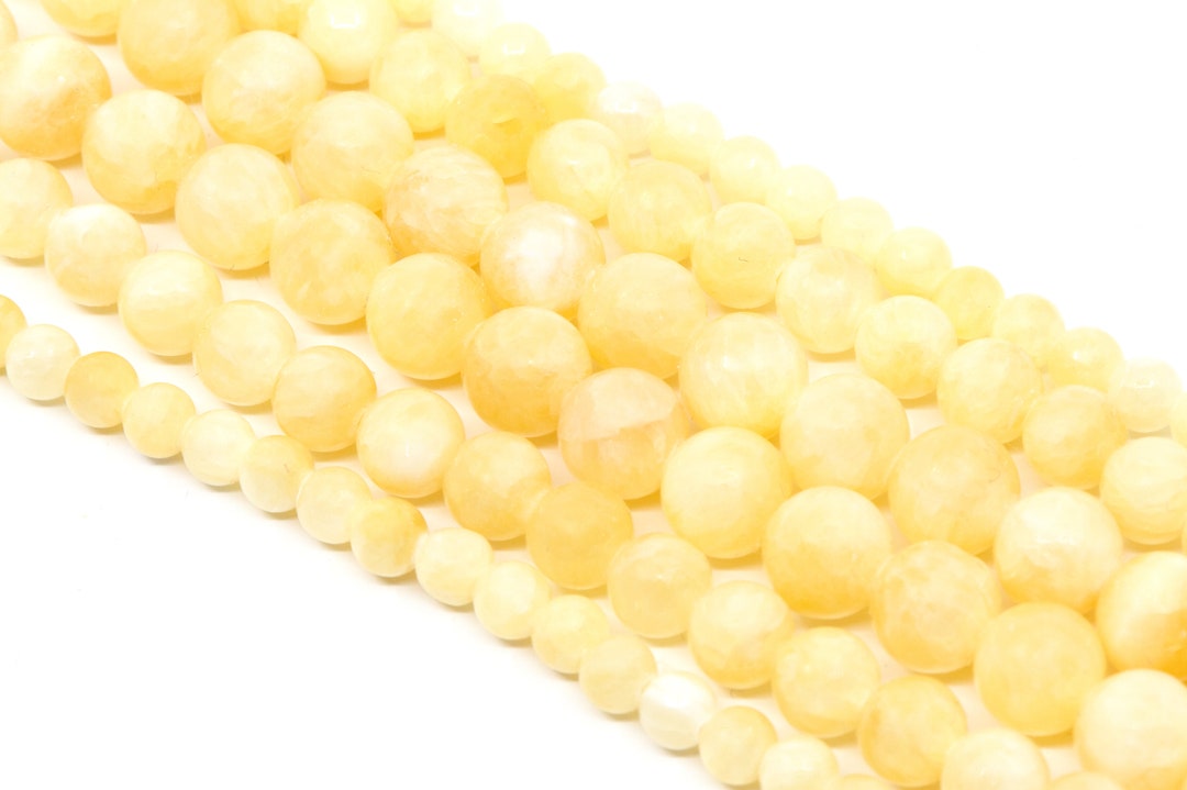 Sugar Cookie Cream Jade Natural Stone Dyed Beads...full Strand....6mm ...
