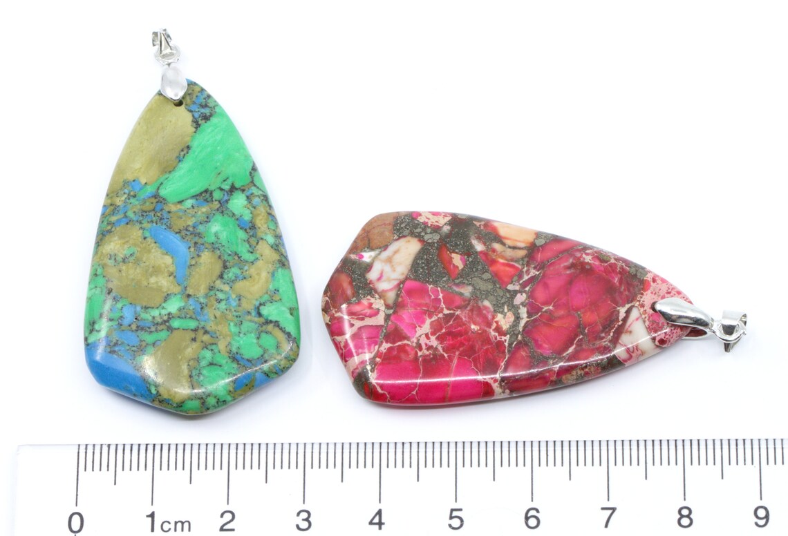 Natural Stone Mosaic Pendants...multi-color...gemstone Pendant ...