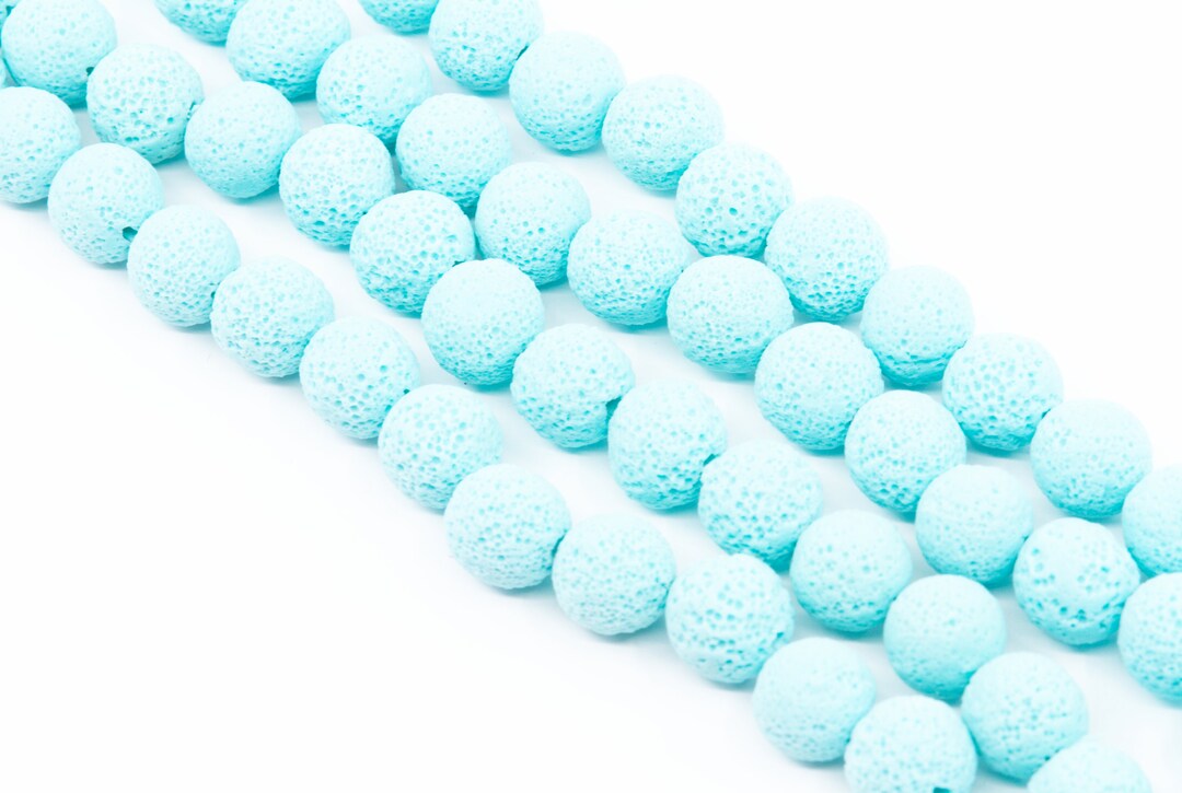 Light Blue 10mm Polymer Clay Lava Beads...full Strand... - Etsy